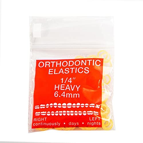 Orthodontic Elastics 1/4 Inch Heavy Intraoral Elastic Bands Latex Dental Rubber Bands Made in USA