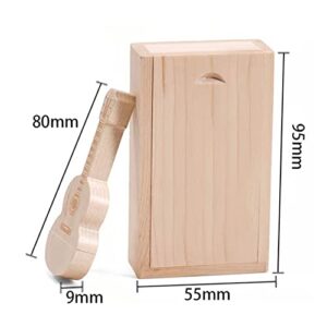 Wood Guitar Shaped USB3.0 64GB Flash Pen Drive Memory Thumb Stick with Wooden Box (3.0 64GB)