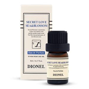 dionel secret love sea & blossom inner perfume fragrance oil for underwear women long-lasting feminine nonchalant sea scent 5ml 0.17fl.oz