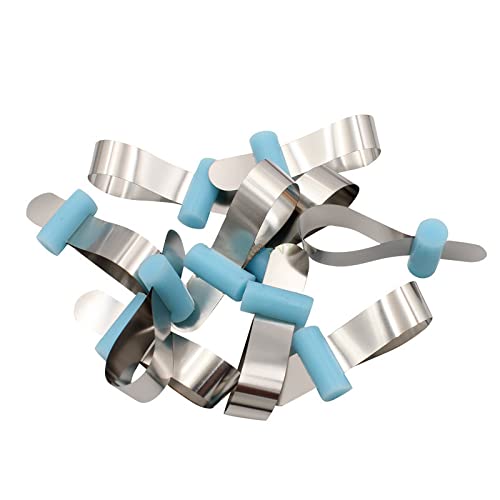 20 Pcs Dental Matrices Matrix Bands Stainless Steel Forming Sheet with Positioning Filling Tool Blue