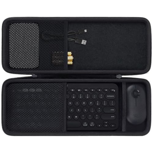 co2CREA Hard Case Compatible with Logitech Pebble 2 Combo K380 K380s Pebble Keys 2 + M350 Wireless Keyboard and Pebble Mouse Combo (Black)