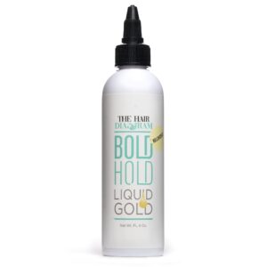 the hair diagram - bold hold liquid gold reloaded - glueless lace gel - temporary hold for wigs and hair systems - styling agent for baby hairs - non toxic - aerosol & alcohol free - water based formula - 4oz