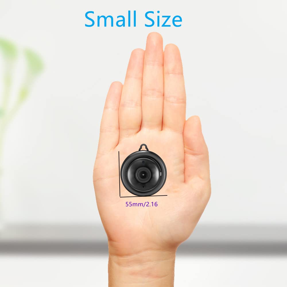 X W EI UNION Camera Hidden Home Security Spy Camera WiFi with Audio and Video Mini Spy Cam WiFi Nanny Cam Baby Monitor, Night Vision Live Feed 2.4G WiFi Remote View Video Playback