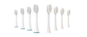 pursonic standard replacement brush heads for dazzlepro elements toothbrush & aquasonic black, aquasonic vibe, aquasonic duo pro, aquasonic black series pro (8 pack)