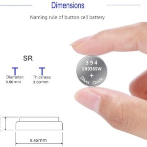 UOGTNON 394 SR936SW Watch Battery 1.55V Silver Oxide Button Cell (20-Pack)