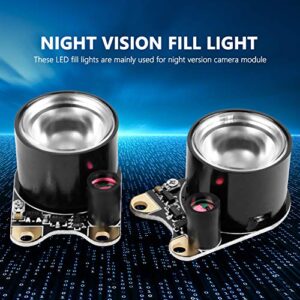 Crank arm Boots Protectors + 1 Pair Camera Module Sensor LED Fill Lights for Raspberry Pi 3/2/B+ Infrared 850IR Night Vision Support with