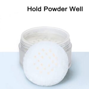 J·YANG Powder puff Soft Washable Large Round Velour Body Powder Puff,4PCS,SmallSiza,2.1Inch