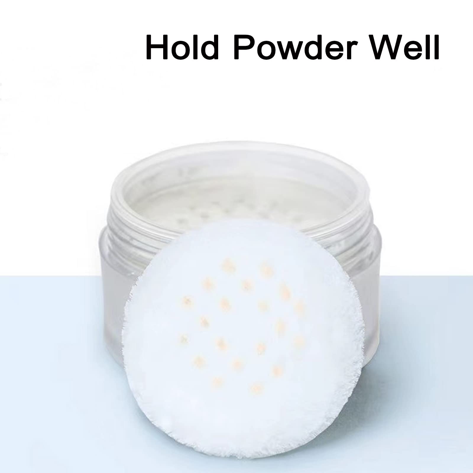 J·YANG Powder puff Soft Washable Large Round Velour Body Powder Puff,4PCS,SmallSiza,2.1Inch