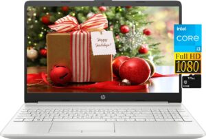 hp 15.6 inch fhd 1080p laptop, intel dual-core i3-1115g4 up to 4.1ghz, 12gb ddr4 ram, 256gb pcie ssd, usb-c, hdmi, wi-fi, ethernet, fingerprint reader, webcam, fast charge, win10 s + titac card