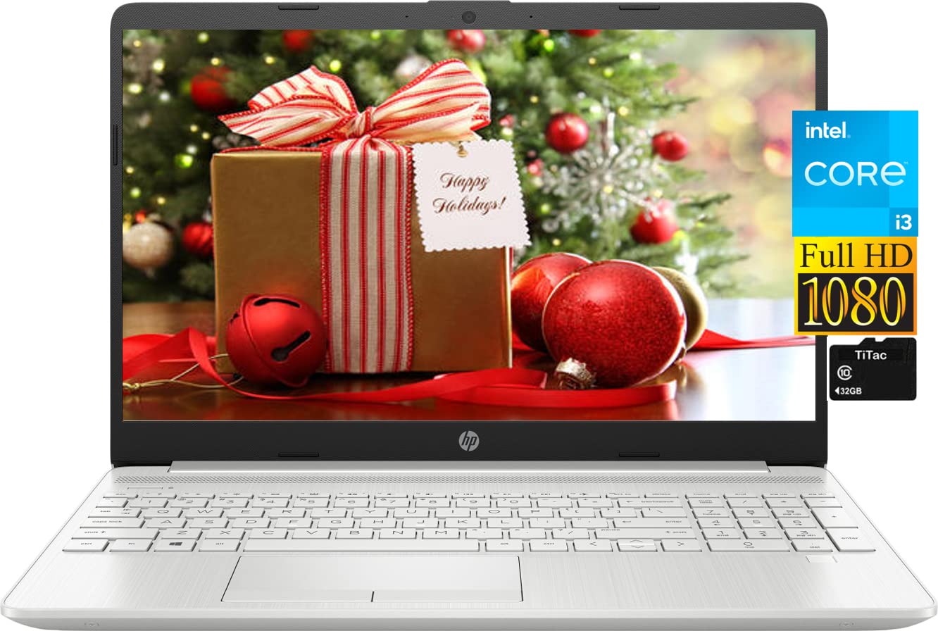 HP 15.6 Inch FHD 1080P Laptop, Intel Dual-Core i3-1115G4 up to 4.1GHz, 12GB DDR4 RAM, 256GB PCIe SSD, USB-C, HDMI, Wi-Fi, Ethernet, Fingerprint Reader, Webcam, Fast Charge, Win10 S + TiTac Card