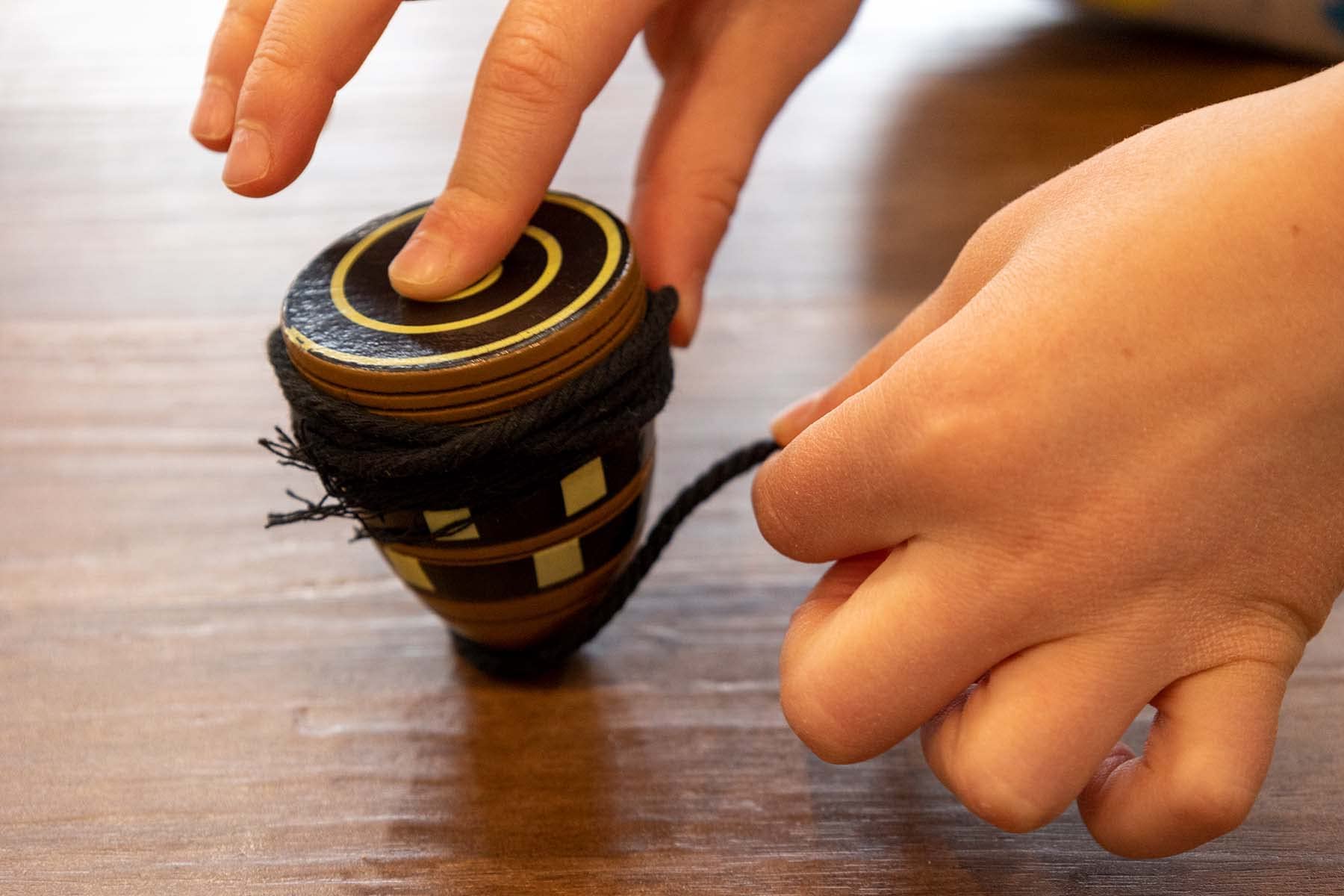 Ancient Toys – Wooden Spinning Top - King TUT’s Top - Perfect Way to Introduce History with Toys Used by Children Thousands of Years Ago. Packaged in Attractive Gift Box with Spinning String!