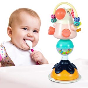 high chair toys with suction cup baby rattle toys baby toys 6 to 12 months baby tray toys for 6 9 12 months infant toddlers kids newborn toys christmas present birthday gifts for 1 year old boys girls