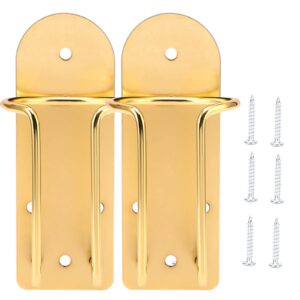 Hair Clipper Holder,2Pcs Electric Hair Trimmer Cutter Stand Stainless Steel Clippes Rack for Salon Tools Organizer Shelf Barber Accessories (Golden)