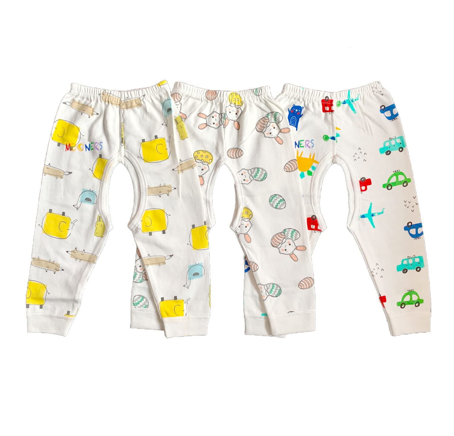 Mooners Pants - Open Seat Potty Trainers, Elimination Communication (EC) Friendly (3 pack, 12-24 months) Multicolor