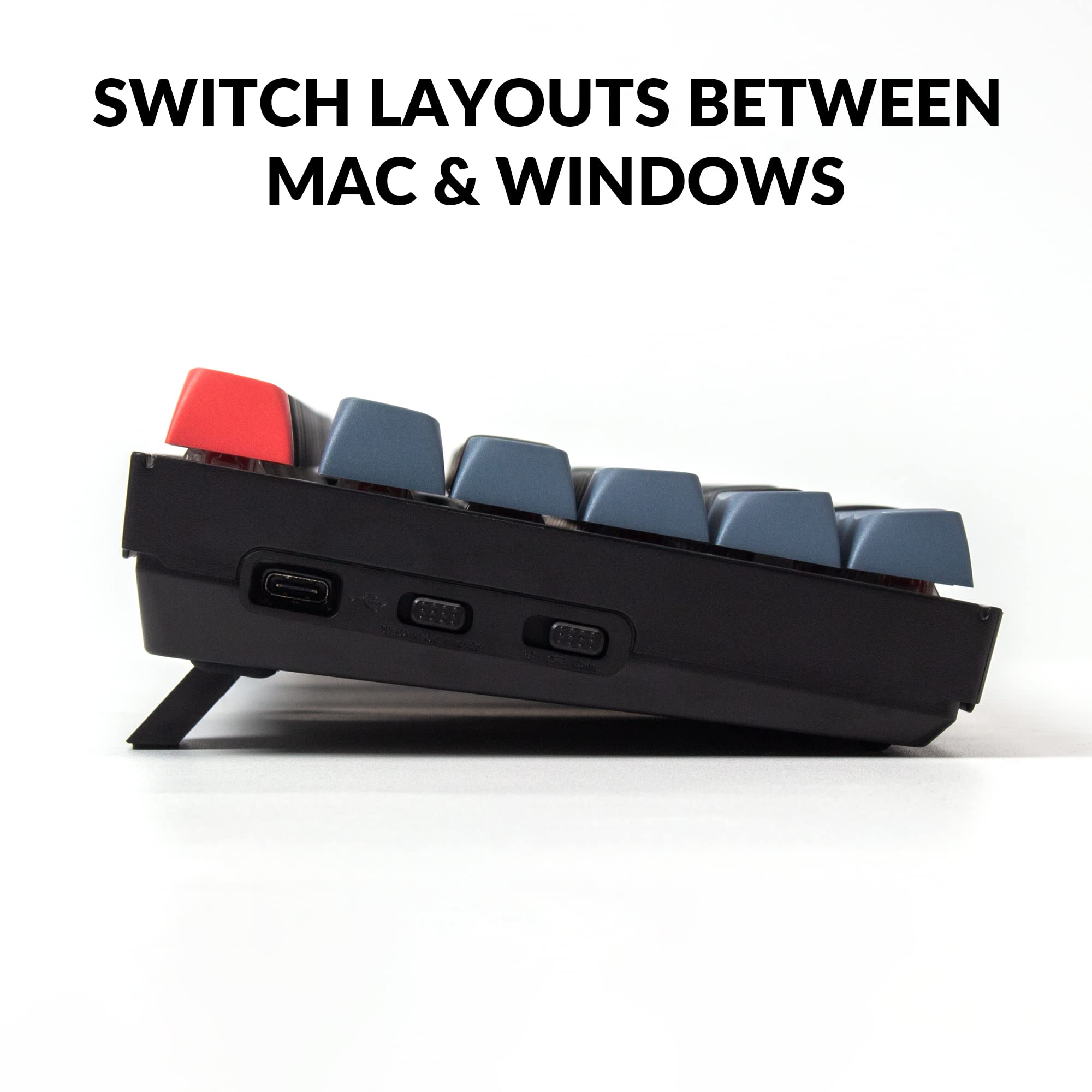 Keychron K8 Pro Wireless Custom Mechanical Keyboard, QMK/VIA Programmable Bluetooth/Wired White Backlight Tenkeyless with Hot-swappable Gateron G Pro Red Switch Compatible with Mac Windows Linux