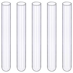 funchem glass test tubes, pack of 20 sturdy round bottom clear test lab tubes, 20 mm o.d. x 150 mm length yq-testtube-all 20 o.d. x 150 mm length