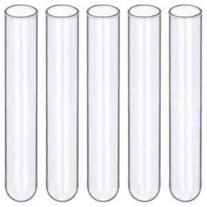 funchem glass test tubes, pack of 100 sturdy round bottom clear test lab tubes, 12 mm o.d. x 75 mm length, 12 o.d. x 75 mm length (yq-testtube-all)