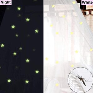 Glow in Dark Bed Canopy Polyester Mesh Netting Hanging Bed Dome Canopy for Home Indoor Outdoor Garden Decoration glow in dark bed canopy