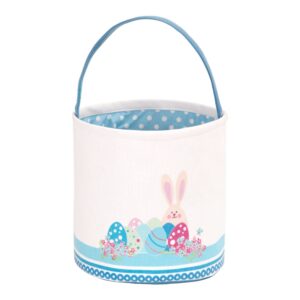 lessmo easter basket easter bunny basket, cute fluffy bag with foldable ears, plush rabbit tote bags for easter egg hunts decorations candy gifts storage