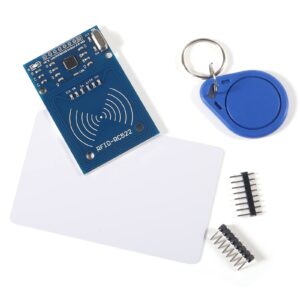 AITIAO 4Pcs RFID Kit Mifare RC522 RF IC Card Sensor Module MFRC-522 RFID Reader Module + S50 White Card + Key Ring for Raspberry Pi