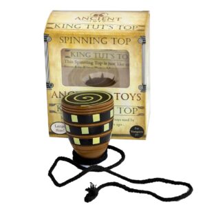 ancient toys – wooden spinning top - king tut’s top - perfect way to introduce history with toys used by children thousands of years ago. packaged in attractive gift box with spinning string!