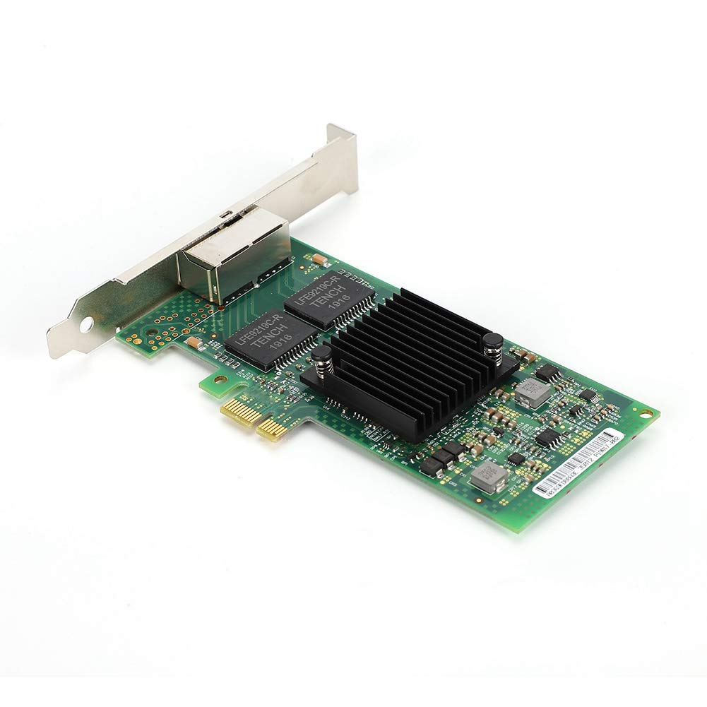 Zyyini i350-T2V2 i350AM2 PCI-Ex1 Dual Port Server Network Card RJ45 Dual Port Gigabit Network Adapter Gold Plated PCI-E Interface for Server, Internet Cafe, Data Center