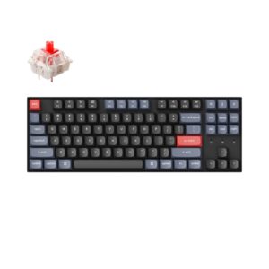 keychron k8 pro wireless custom mechanical keyboard, qmk/via programmable bluetooth/wired white backlight tenkeyless with hot-swappable gateron g pro red switch compatible with mac windows linux