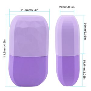 Ice Roller for Face and Eye, Gua Sha Face Massage, Facial Beauty Ice Roller, Silicone Ice Mold for Face Beauty (Purple)