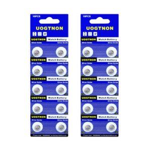 uogtnon 394 sr936sw watch battery 1.55v silver oxide button cell (20-pack)