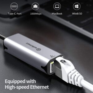 Bundles USB C to Ethernet Adapter and USB A to C Adapter, ANKMAX UC312G3 + UA312C, USB Type C Wired LAN Adapter [RJ45 / Gigabit Compatible/Thunderbolt 3] Gigabit Ethernet [Up to 1000 Mbps/No Drive