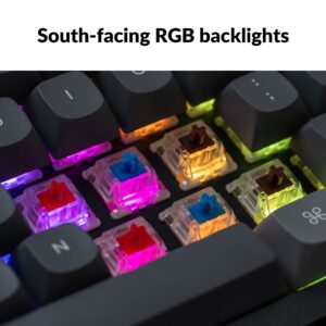 Keychron Q6 Wired Custom Mechanical Keyboard, QMK/VIA Programmable Macro, Full-Size Aluminum RGB Backlit, Double Gasket Hot-Swappable Gateron G Pro Blue Switch Compatible with Mac Windows Linux-Grey