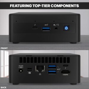 NUC NUC11PAHi7 Mini PC, Four-Core i7, NVMe SSD, 64GB RAM, 2TB NVMe, WiFi 6, BT 5.0, Thunderbolt 3, 8K Support, Quadruple Monitor Capable - The Ultimate HTPC Solution for High-Performance!