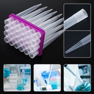 FOUR E'S SCIENTIFIC 10ml Pipette Tips - Universal 10000ul Sterile Pipette Tips Racked RNase/DNase Free & Pyrogen Safe, Autoclavable, 1 Rack 24 Tips