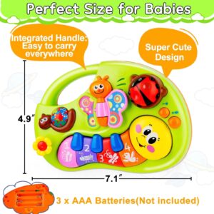 Baby Piano Toy Baby Toys 6 to 12 Months Infant Toys Baby Musical Toys Sensory Toys Light Up Toys for 1 Year Old Newborn Infant Toys 6-12 Months Toddler Piano Toy Xmas Birthday Gifts Girl Toys for Boys