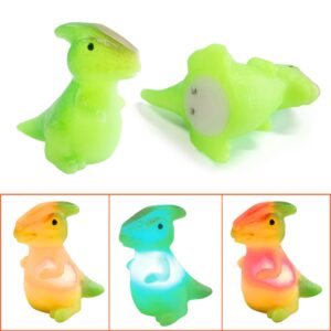 6 Pack Light-Up Bath Toys Easter Eggs with Bathtub Dinosaur Toys for Kis Girls Boys Easter Basket Stuffers Easter Party Favor Egg Fillers