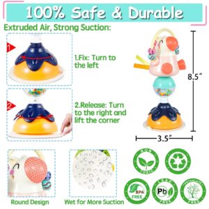 High Chair Toys with Suction Cup Baby Rattle Toys Baby Toys 6 to 12 Months Baby Tray Toys for 6 9 12 Months Infant Toddlers Kids Newborn Toys Christmas Present Birthday Gifts for 1 Year Old Boys Girls