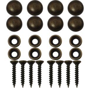 dgbrsm 8pcs pure brass decorative screws with caps used as mirror screw mirror fixing screws cover self-tapping screws (15mm, bronze)