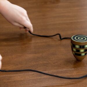 Ancient Toys – Wooden Spinning Top - King TUT’s Top - Perfect Way to Introduce History with Toys Used by Children Thousands of Years Ago. Packaged in Attractive Gift Box with Spinning String!