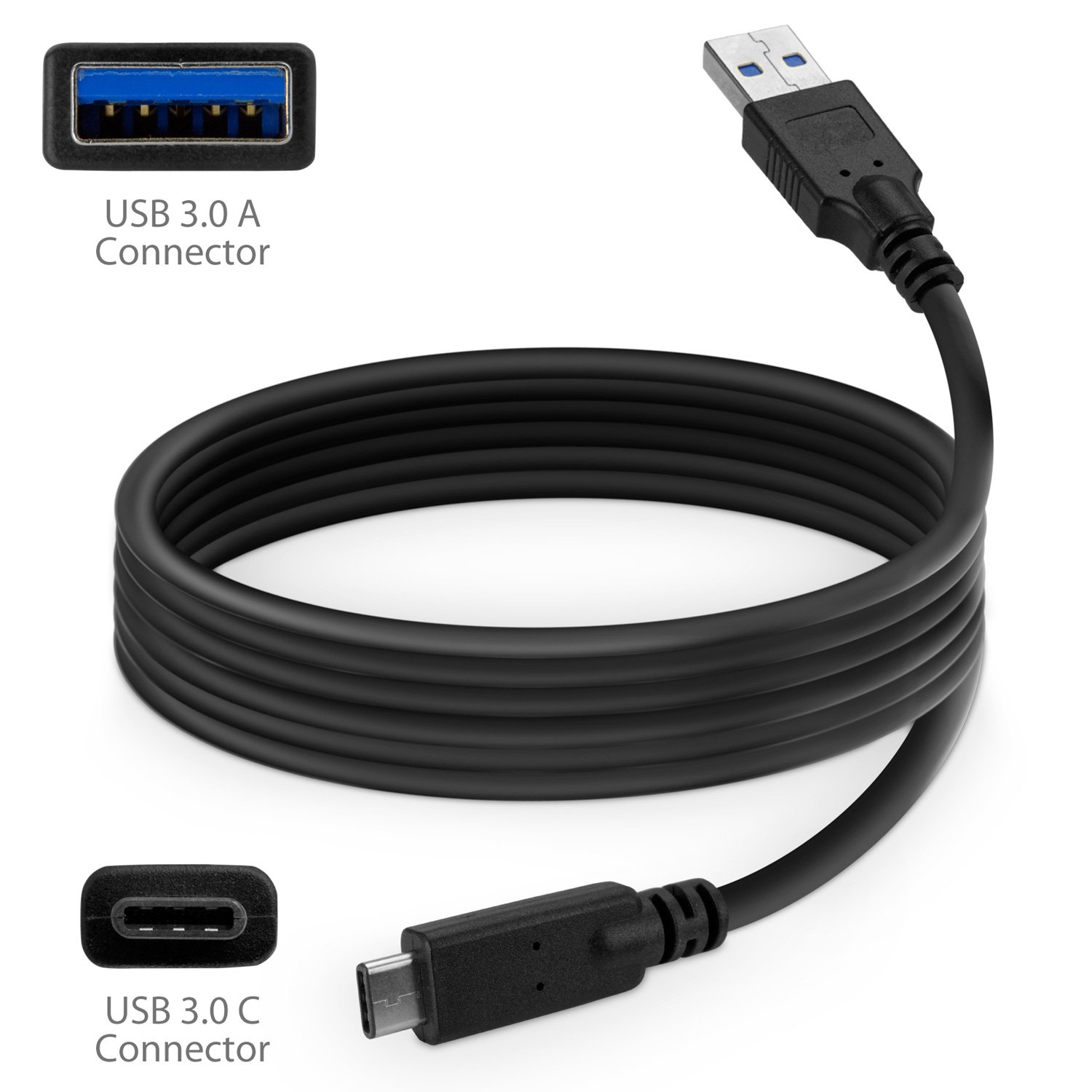 BoxWave Cable Compatible with Spotify Car Thing - DirectSync - USB 3.0 A to USB 3.1 Type C, USB C Charge and Sync Cable for Spotify Car Thing - 6ft - Black