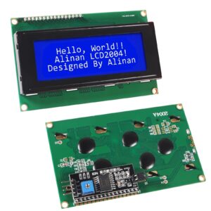 Alinan 3pcs IIC I2C TWI Serial LCD 2004 20X4 Display Blue Screen with IIC I2C Module Interface Adapter