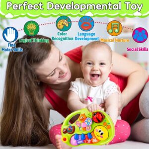 Baby Piano Toy Baby Toys 6 to 12 Months Infant Toys Baby Musical Toys Sensory Toys Light Up Toys for 1 Year Old Newborn Infant Toys 6-12 Months Toddler Piano Toy Xmas Birthday Gifts Girl Toys for Boys