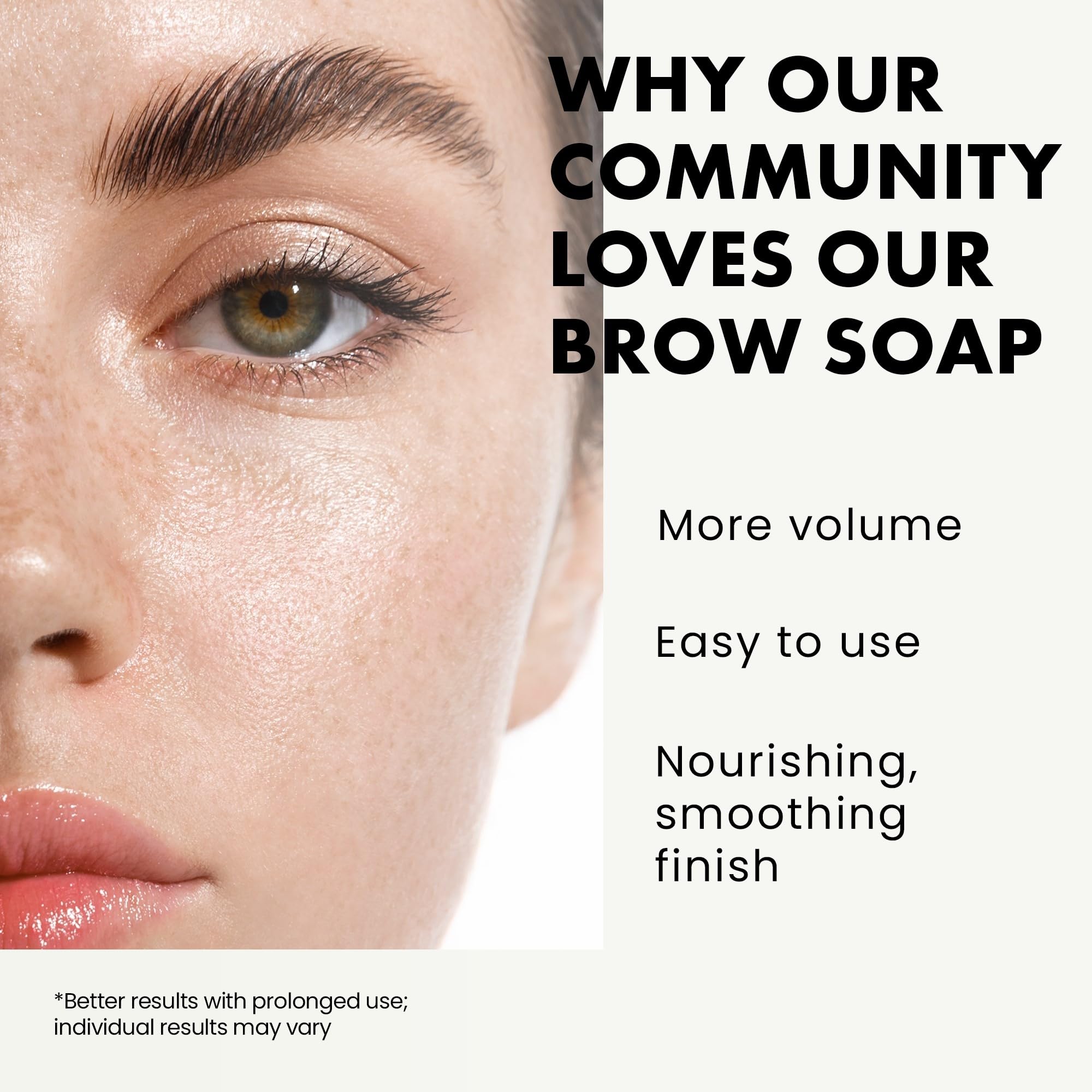 Brow Soap - Styling Clear Eyebrow Gel, Eyebrow Wax with Angled Spoolie, Long Lasting Brow Soap, Smudge Proof Brow Wax, No Flaking Eye Brow Gel Clear with Coconut Oil, Glycerin & Aloe Vera, 100% Vegan