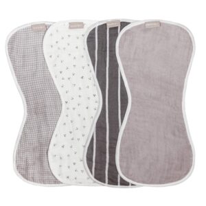 Nursing Cover Bundle with Set of Four Organic Cotton Burp Cloths