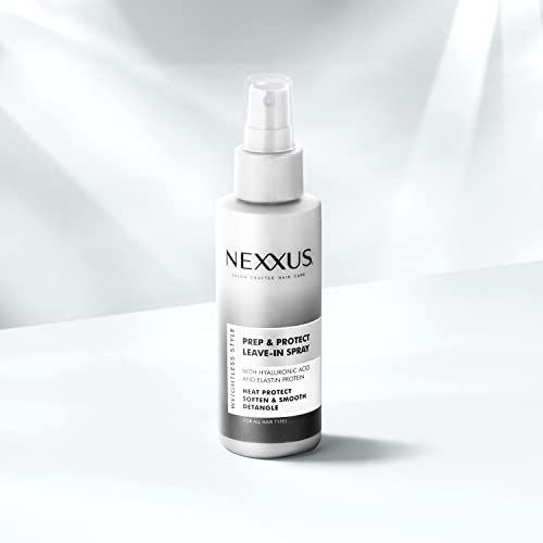 Nexxus Prep & Protect Leave-In Spray Weightless Style Detangler Leave-in Conditioner Spray Moisturizer, Detangler & Heat Protectant 4.1 oz