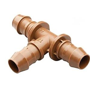 R-B 20 Rain Bird 1/2" Barbed Tee Fitting Drip Irrigation Universal Fits of 5/8" 1/2", 0.700" Drip Tubing