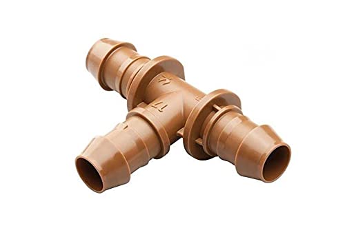 R-B 20 Rain Bird 1/2" Barbed Tee Fitting Drip Irrigation Universal Fits of 5/8" 1/2", 0.700" Drip Tubing