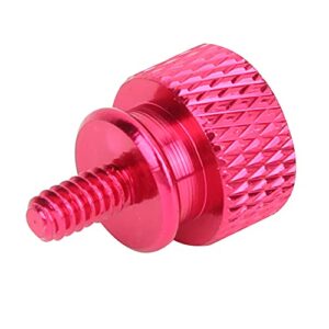 computer case thumb screws, hand tighten screws knurled aluminum alloy 20pcs/set for repair mounting for manual operation(pink)