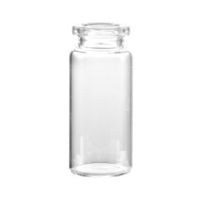 Eowpower 100 Pack 10ml Glass Vials, 20mm Glass Flat Bottom Lab Vial with Plastic-Aluminum Flip Caps and Rubber Stoppers (Clear)