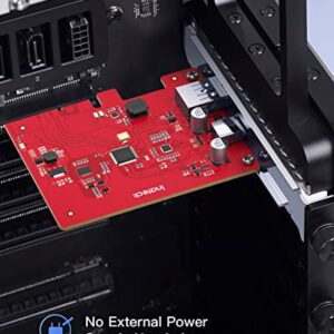 Inateck PCIe to USB 3.2 Gen 2 Card with 20 Gbps Bandwidth, USB A and USB C Ports, with Standard and Low Profile Brackets, RedComets U28