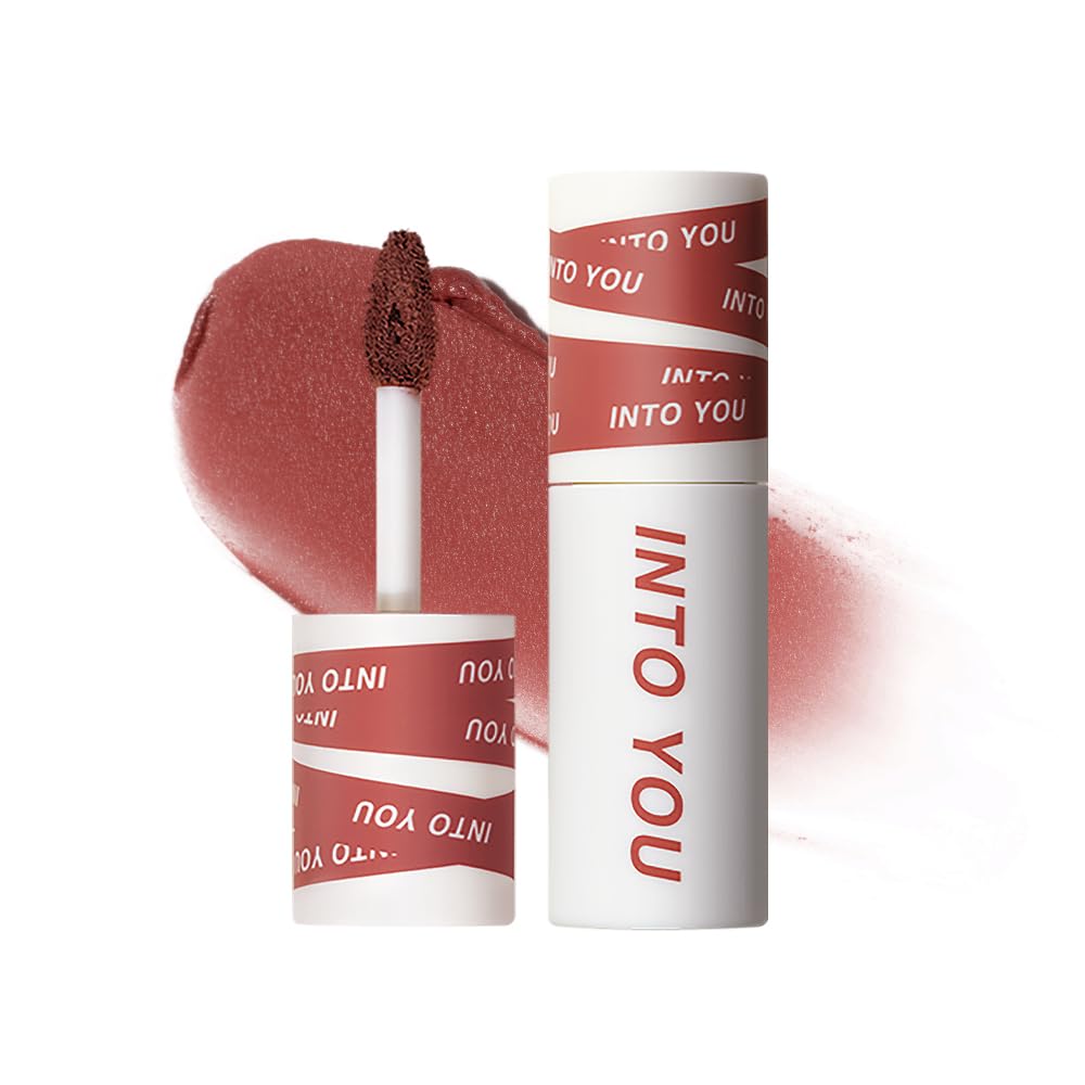 INTO YOU Matte Lipstick for Women, Matte Red Lipstick Long Lasting, Multi-Purpose for Lips and Cheek, Non-Stick Cup Not Fade Lip Stain Makeup Cosmetics Official Directly (EM08)